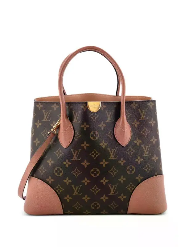 LOUIS VUITTON Flandrin Handbag Monogram Canvas And Leather Tote Bag - Brown