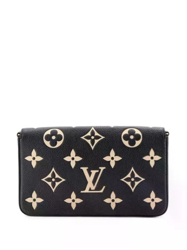 LOUIS VUITTON Felicie Pochette Bicolor Monogram Empreinte Giant Crossbody Bag