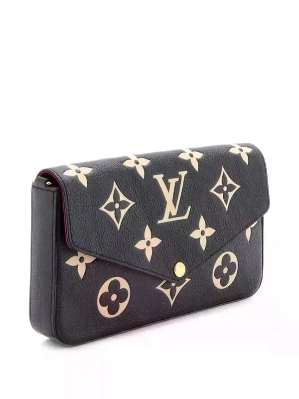LOUIS VUITTON Felicie Pochette Bicolor Monogram Empreinte Giant Crossbody Bag