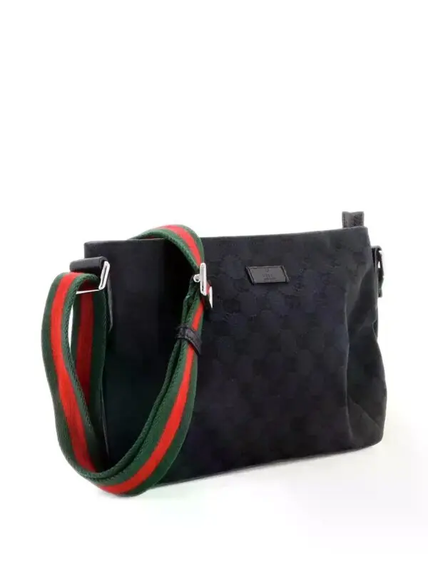 Gucci Web Strap Messenger Bag Gg Canvas Small Crossbody Bag
