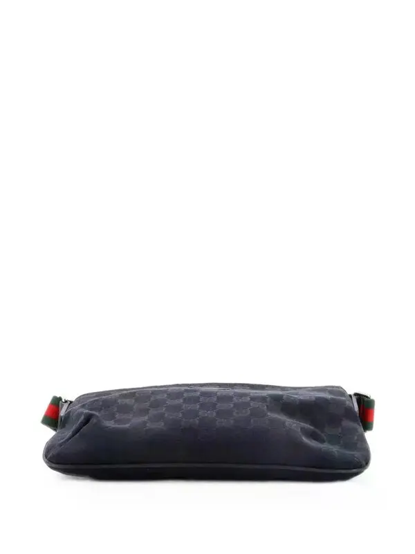 Gucci Web Strap Messenger Bag Gg Canvas Small Crossbody Bag
