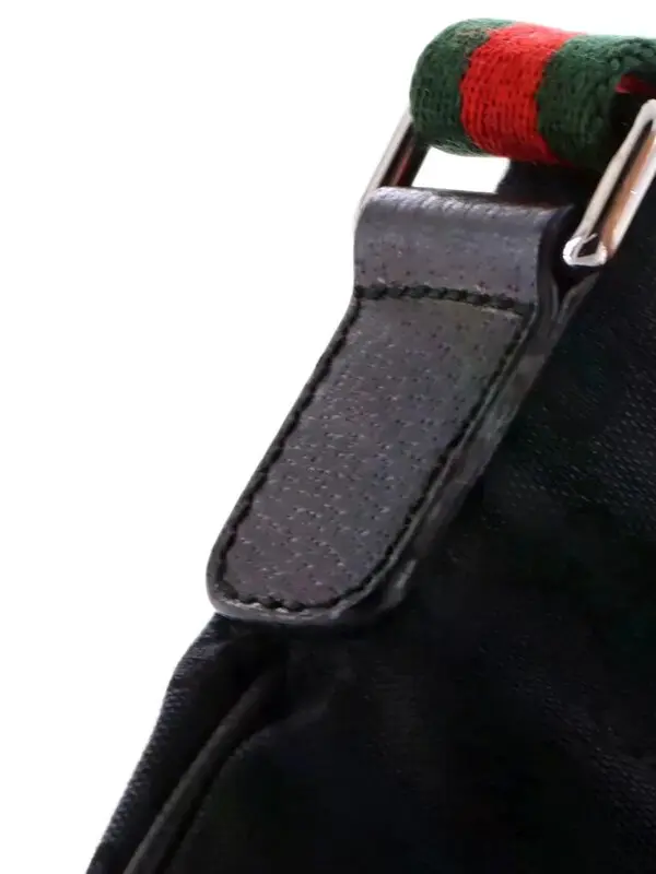 Gucci Web Strap Messenger Bag Gg Canvas Small Crossbody Bag