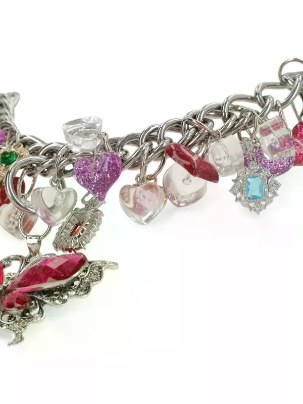 CHOPOVA LOWENA Fly My Love Charm-detail Necklace - Silver