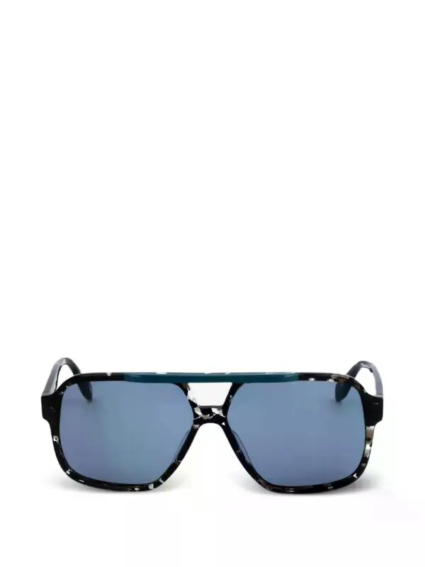 Adidas Tortoiseshell-effect Geometric-frame Sunglasses