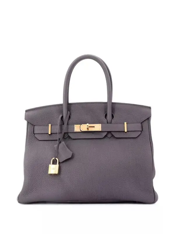 Hermès Birkin Handbag Etain Togo With Rose Gold Hardware 30 Tote Bag - Grey