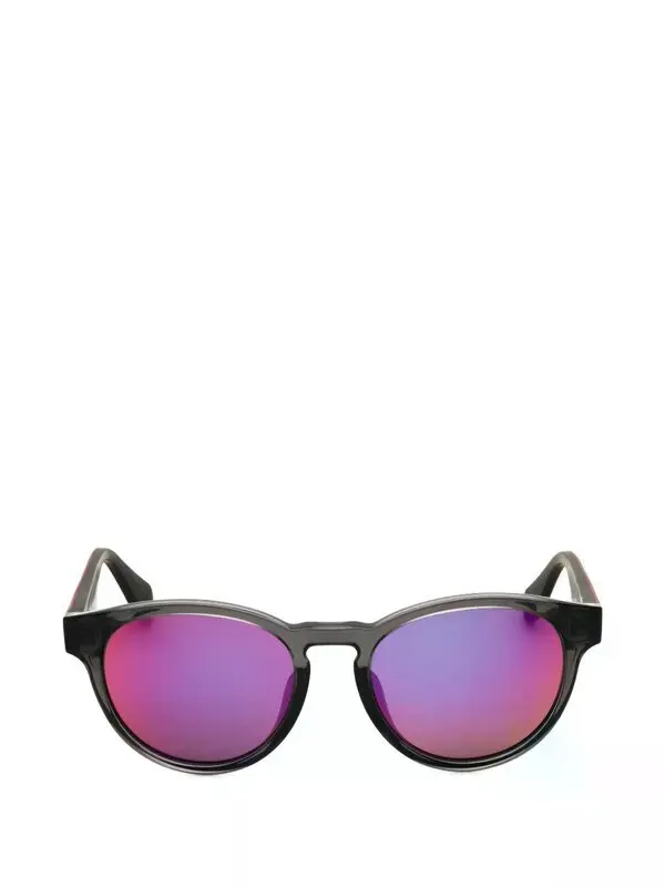 Adidas Round-frame Mirror-lens Sunglasses - Grey