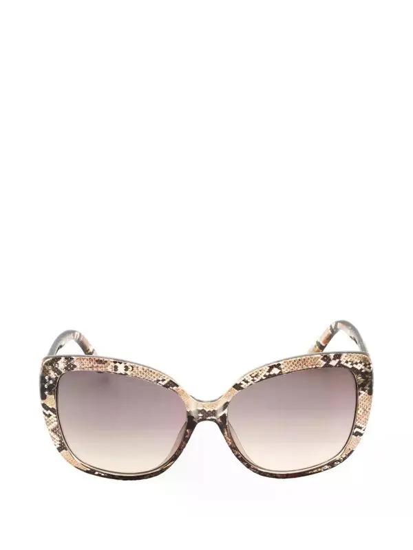 Guess Snake-effect Crystal-embellished Sunglasses - Brown
