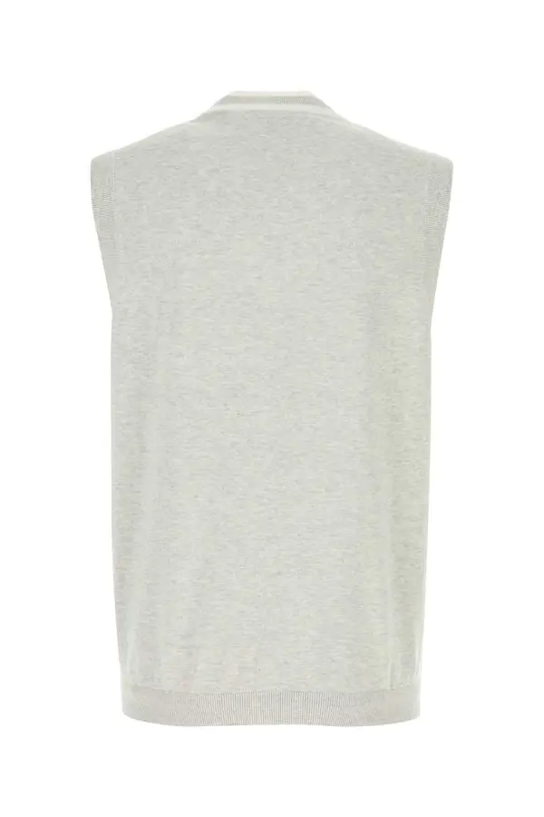 Brunello Cucinelli Light Grey Cotton Vest