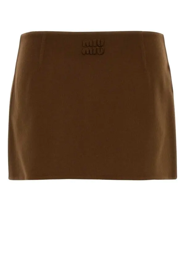 Miu Miu Wool Blend Mini Skirt