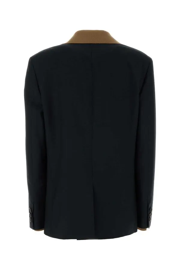 Miu Miu Midnight Mohair Blend Oversize Blazer
