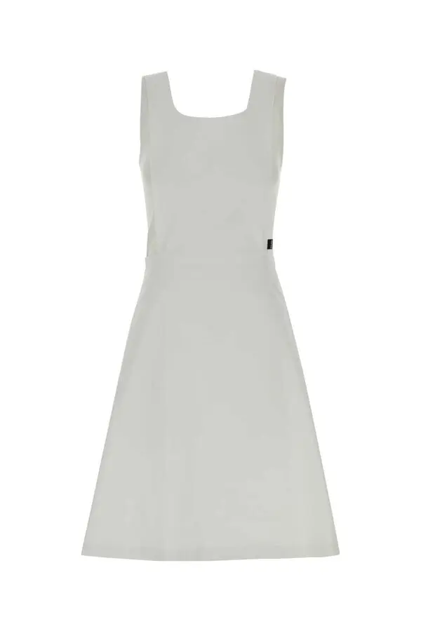 Miu Miu Poplin Dress - White