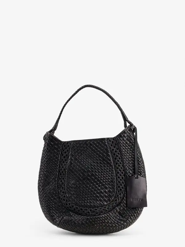 IBELIV Lamia Vegetable Leather Shoulder Bag With Woven Pattern