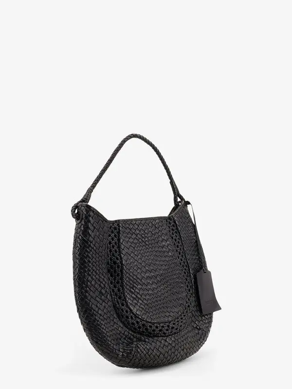 IBELIV Lamia Vegetable Leather Shoulder Bag With Woven Pattern