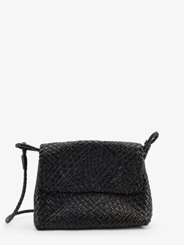 IBELIV Paris Vegetabletanned Leather Crossbody Bag With Woven Pattern