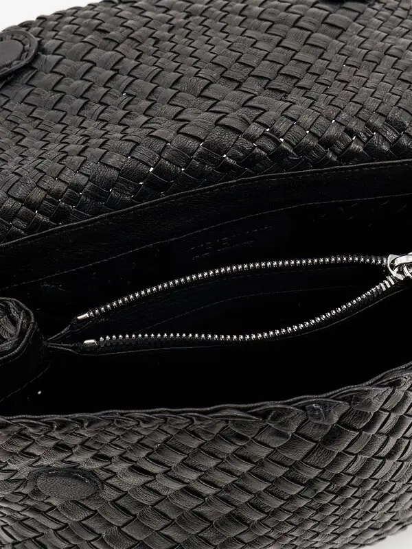 IBELIV Paris Vegetabletanned Leather Crossbody Bag With Woven Pattern