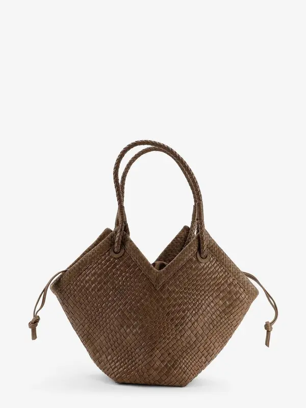 IBELIV Trinity Medium Vegetabletanned Leather Shoulder Bag With A Woven Pattern