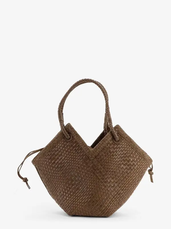 IBELIV Trinity Medium Vegetabletanned Leather Shoulder Bag With A Woven Pattern