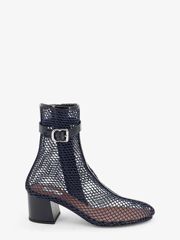 Alaïa Fishnet 55 Mesh And Patent Leather Boots