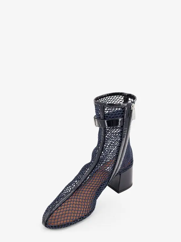 Alaïa Fishnet 55 Mesh And Patent Leather Boots