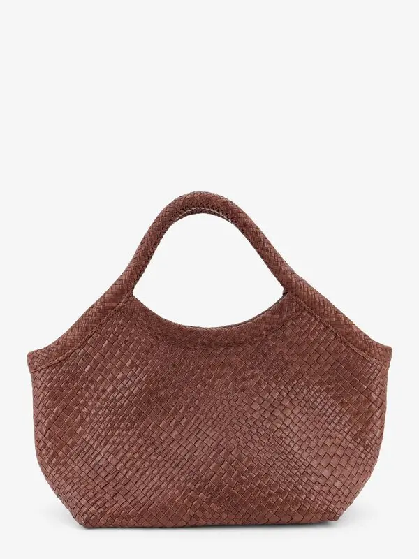 IBELIV Pure Medium Vegetabletanned Leather Handbag With A Woven Pattern