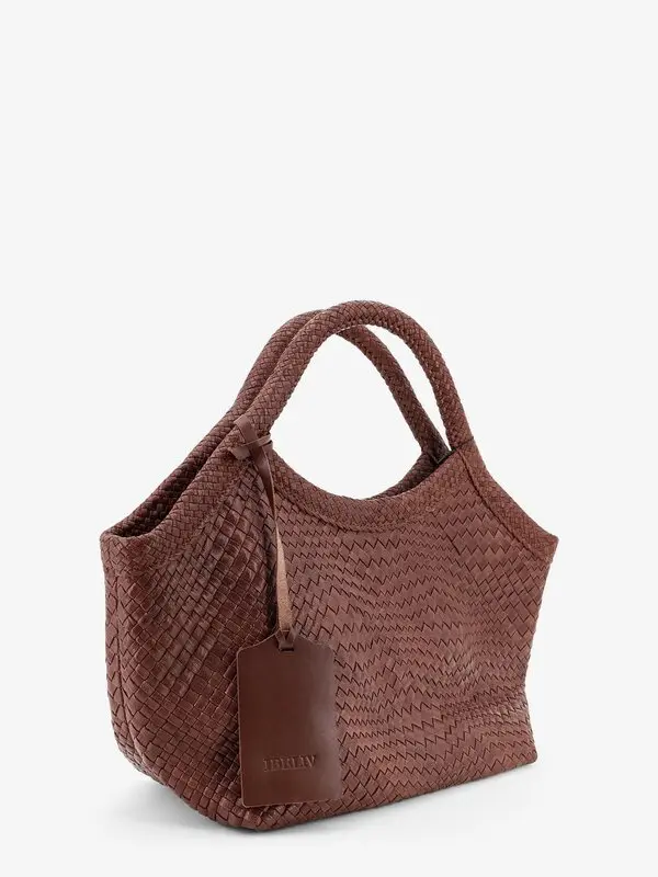 IBELIV Pure Medium Vegetabletanned Leather Handbag With A Woven Pattern