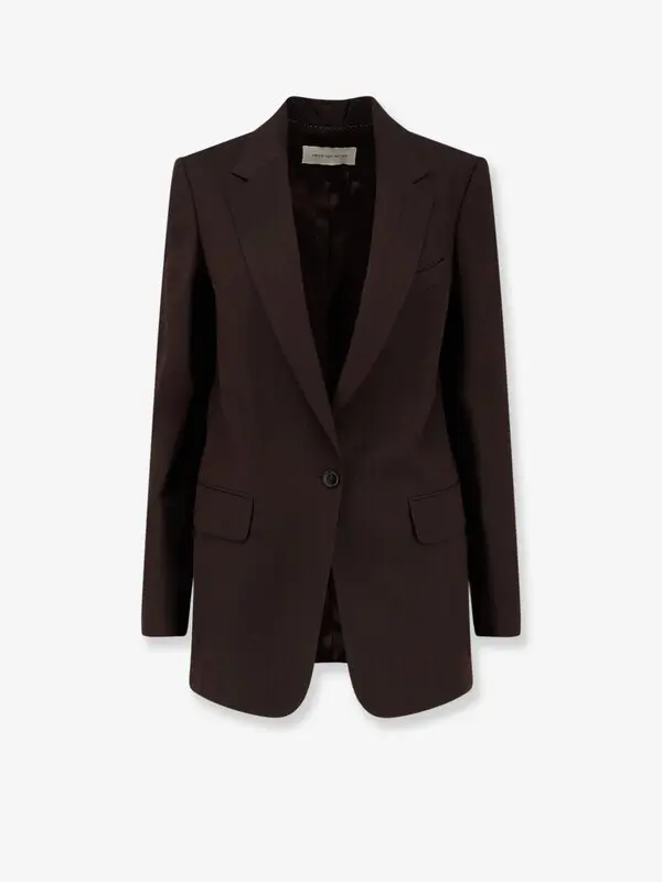 Dries Van Noten Voles Striped Viscose Blazer