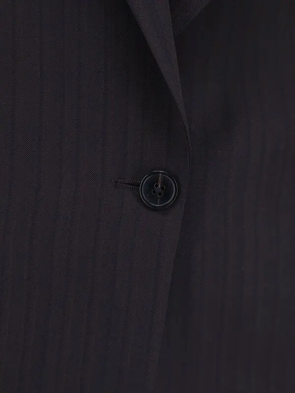 Dries Van Noten Voles Striped Viscose Blazer