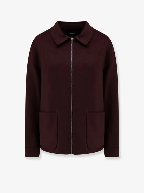 Vince Boiled Wool Jacket With Zip