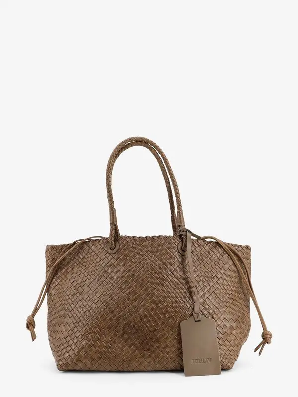 IBELIV Bazika Vegetabletanned Leather Shouder Bag With A Woven
