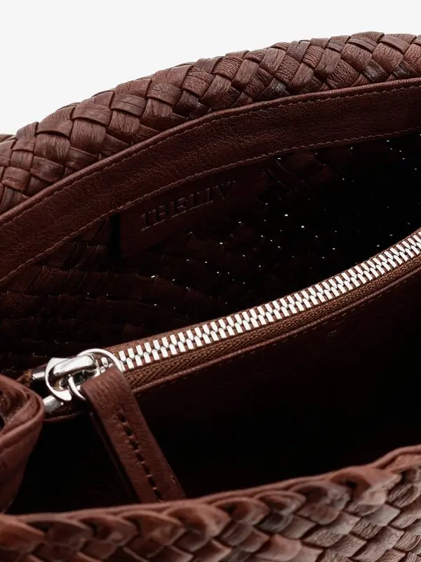 IBELIV Paris Vegetable Leather Shoulder Bag With Woven Pattern