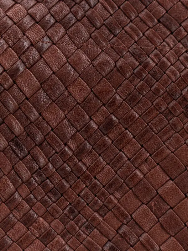 IBELIV Paris Vegetable Leather Shoulder Bag With Woven Pattern