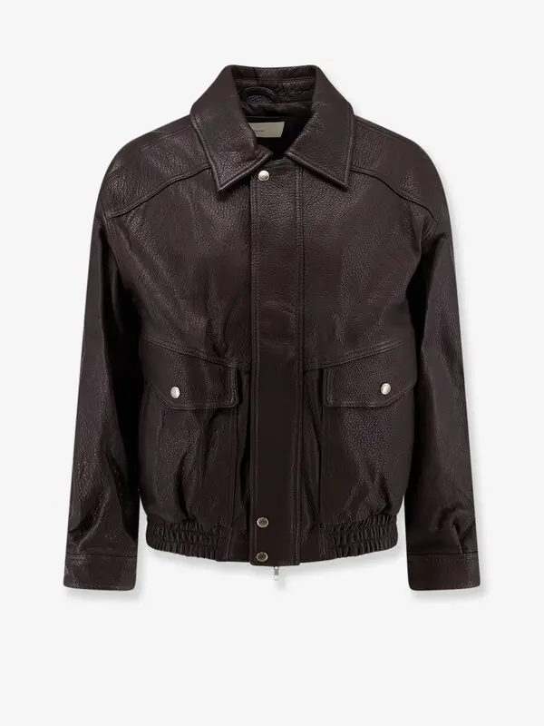 DUNST Vintage Leather Blouson - Brown