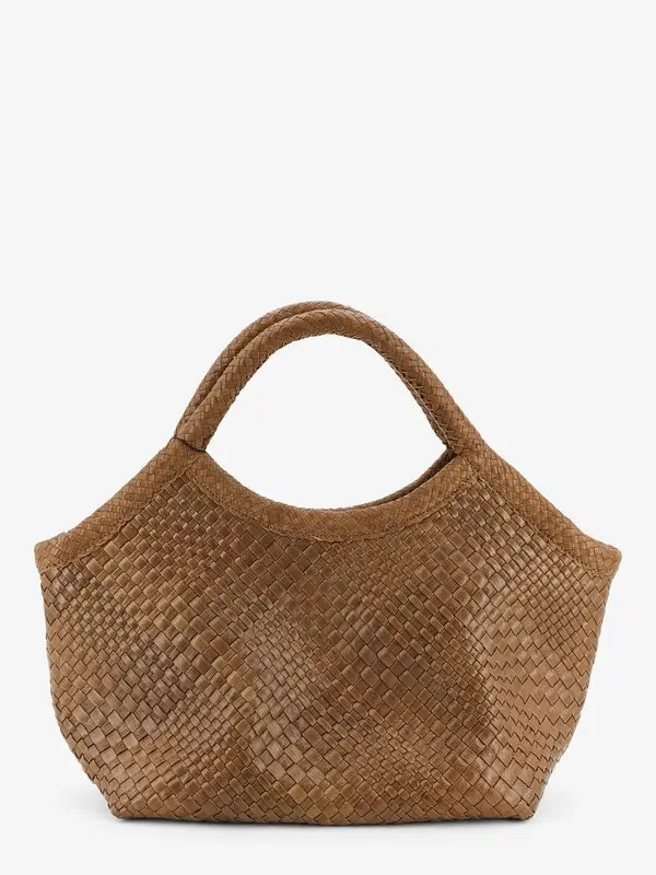 IBELIV Pure Medium Vegetable Tanned Leather Handbag With Woven Pattern