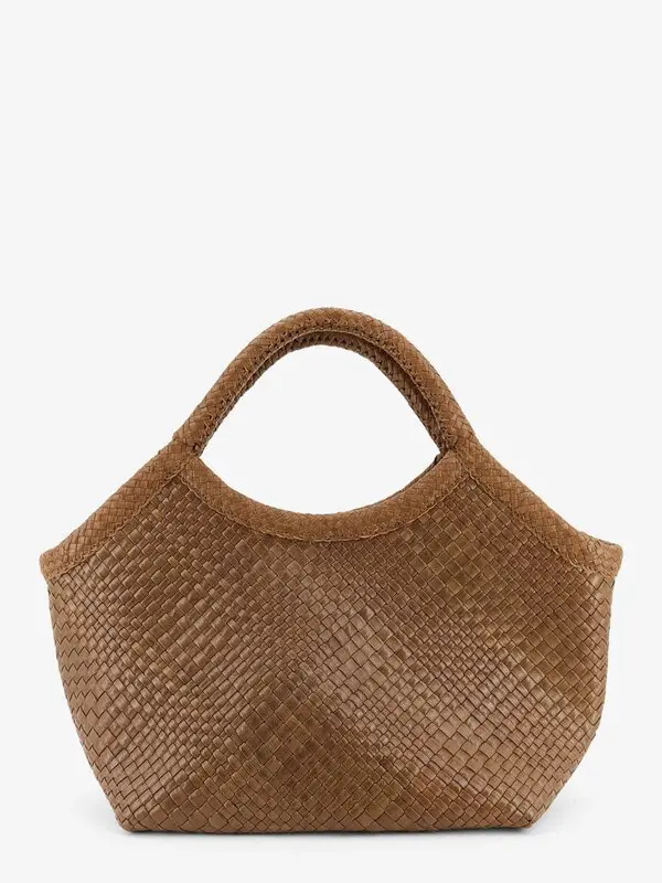 IBELIV Pure Medium Vegetable Tanned Leather Handbag With Woven Pattern