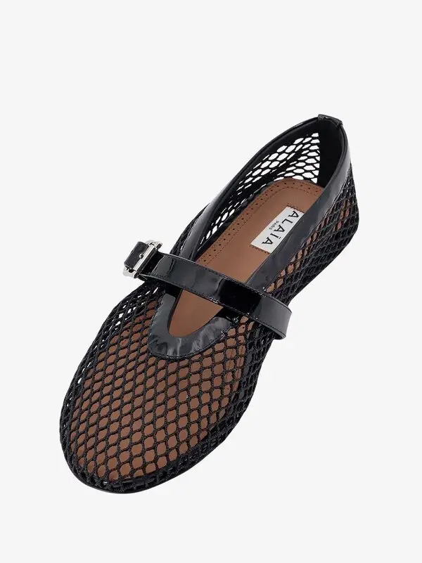 Alaïa Mesh Ballet Flats - Black