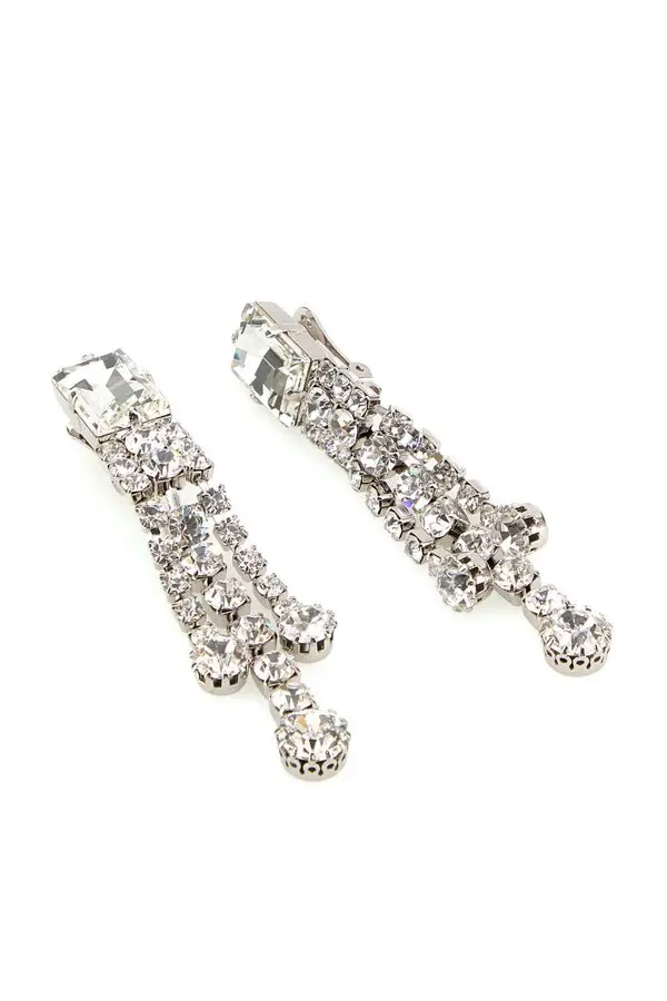 Alessandra Rich Embellished Metal Earrings