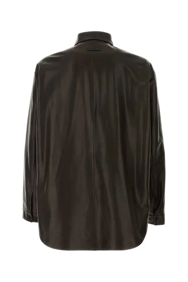 Fear Of God Dark Leather Oversize Shirt