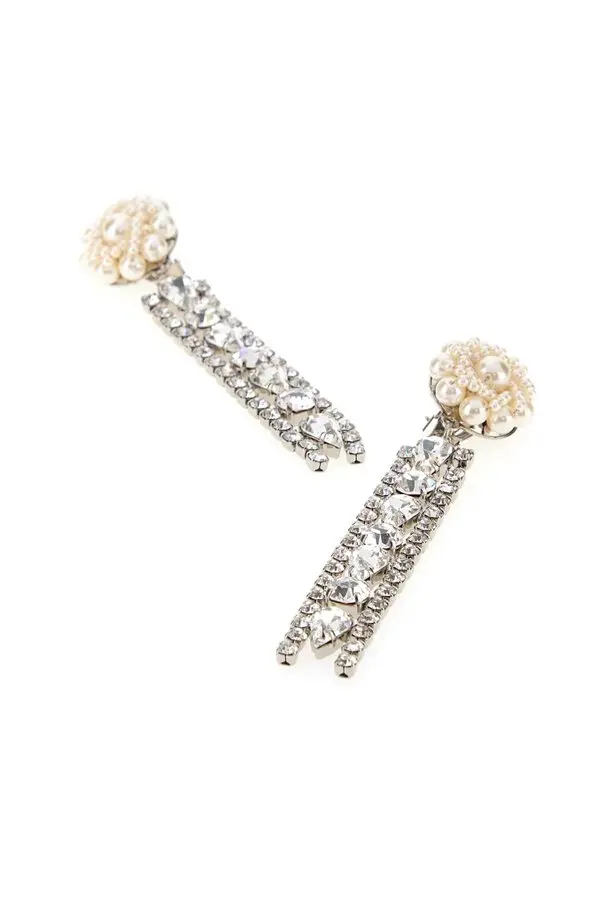 Alessandra Rich Embellished Metal Earrings