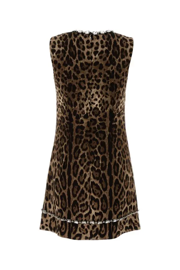 Dolce & Gabbana Printed Stretch Cady Mini Dress