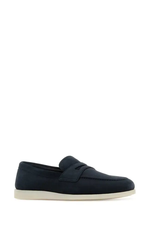 Church's Navy Suede Loafers
