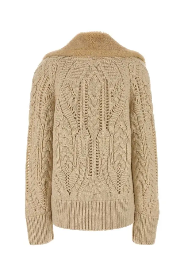 ERMANO SCERVINO Ermanno Scervino Sand Wool Cardigan