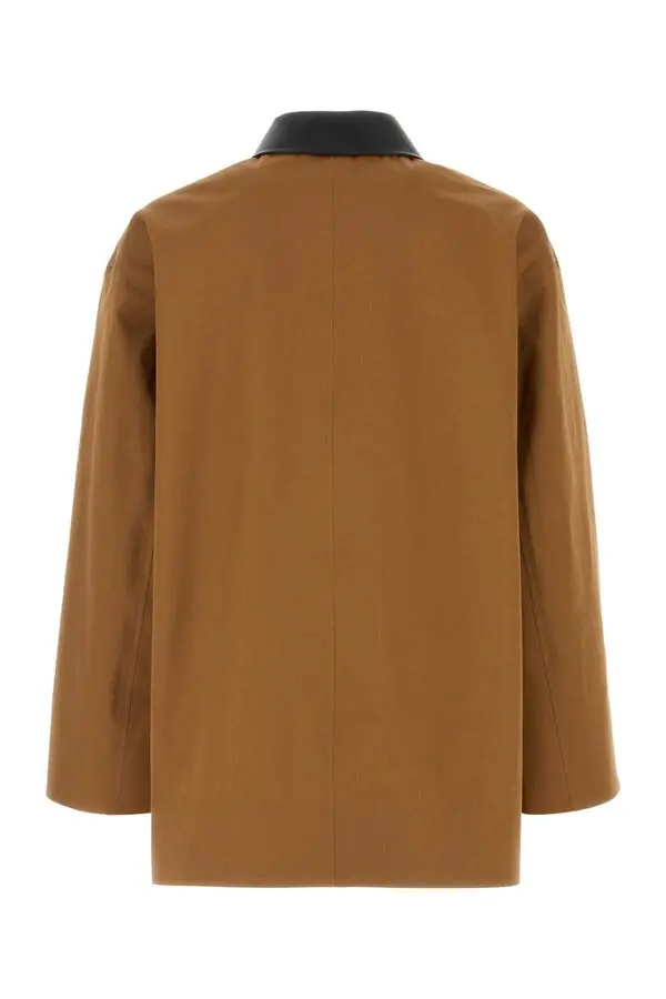 JIL SANDER Caramel Cotton Trench Coat