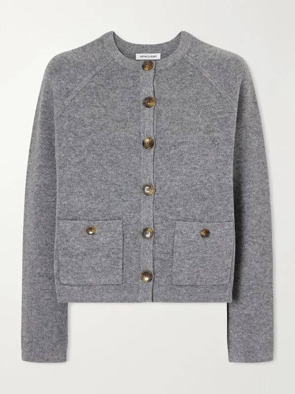 Veronica Beard Elwood Wool-blend Cardigan - Gray