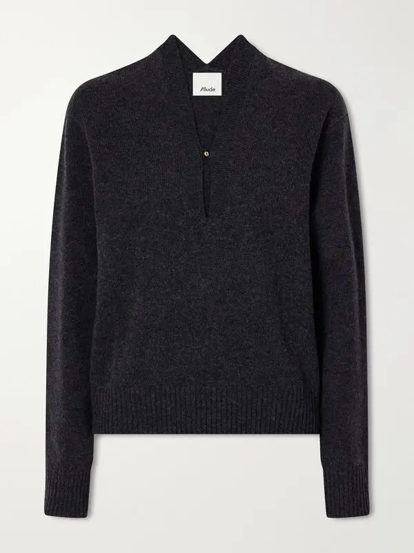 ALLUDE Wool And Cashmere-blend Sweater - Gray