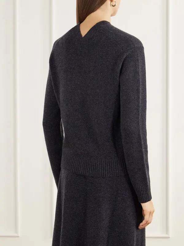 ALLUDE Wool And Cashmere-blend Sweater - Gray
