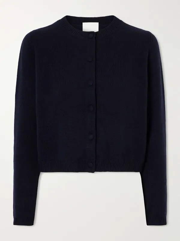 ALLUDE Cropped Cashmere Cardigan