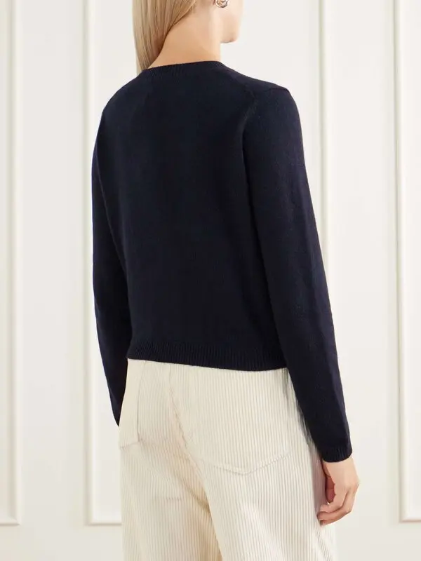 ALLUDE Cropped Cashmere Cardigan