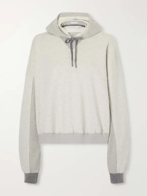 MOTHER The Half Base Cotton-blend Jersey Hoodie
