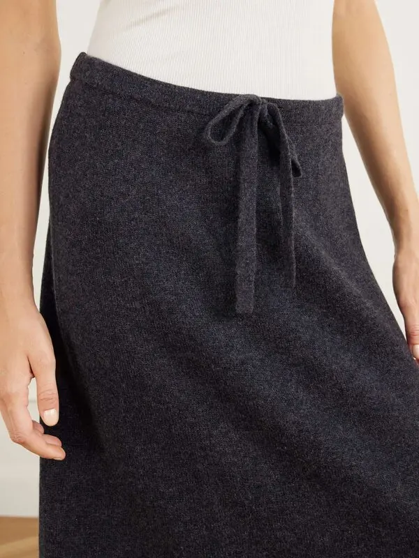 ALLUDE Wool And Cashmere-blend Midi Skirt