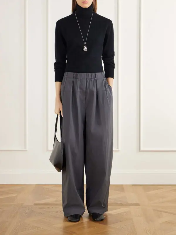 ALLUDE Wool And Cashmere-blend Turtleneck Bodysuit
